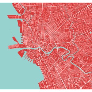 Manila Map Print - Choose Your Color - Etsy