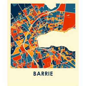 Barrie Ontario Map Print - Full Color Map Poster - Etsy