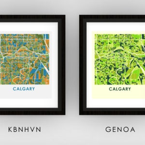 Calgary Map Print - Full Color Map Poster - Etsy