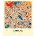 Amman Map Print - Full Color Map Poster - Etsy