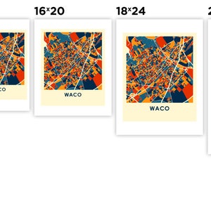 Waco Map Print - Full Color Map Poster - Etsy