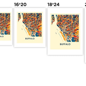 Buffalo Map Print - Full Color Map Poster - Etsy