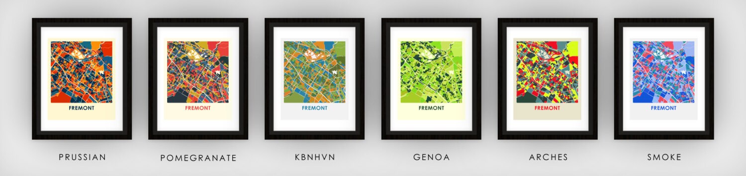 Fremont Map Print Full Color Map Poster - Etsy