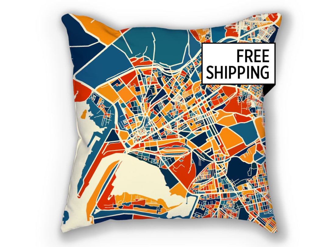 Karachi Map Pillow - Pakistan Map Pillow 18x18 - Etsy