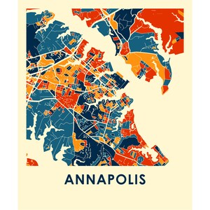 Annapolis Map Print - Full Color Map Poster - Etsy