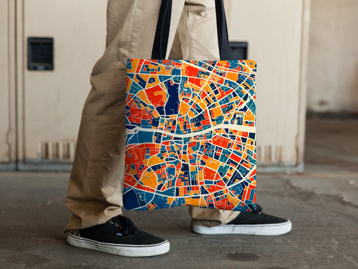 Dublin Map Tote Bag Ireland Map Tote Bag 15x15 | Etsy