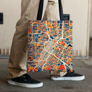 Houston Map Tote Bag - Texas Map Tote Bag 15x15 - Etsy
