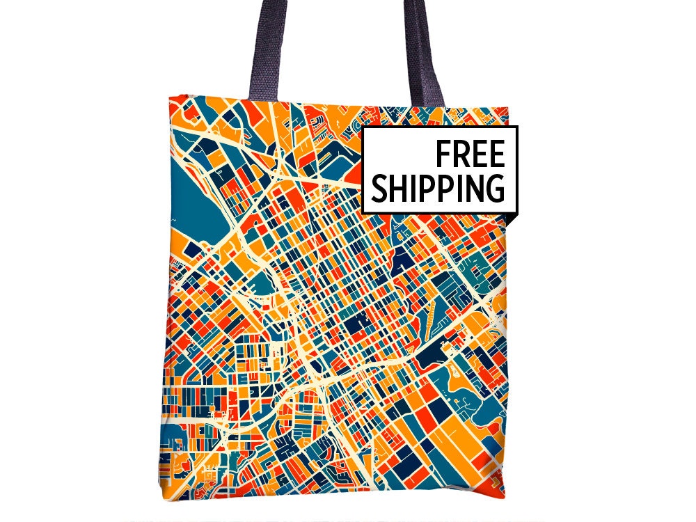 San Jose Map Tote Bag Sj Map Tote Bag 15x15 - Etsy