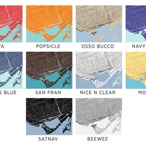 Toronto Map Print - Any Color You Like - Etsy