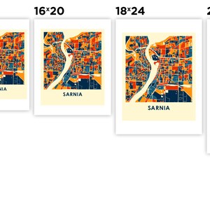 Sarnia Ontario Map Print - Full Color Map Poster - Etsy