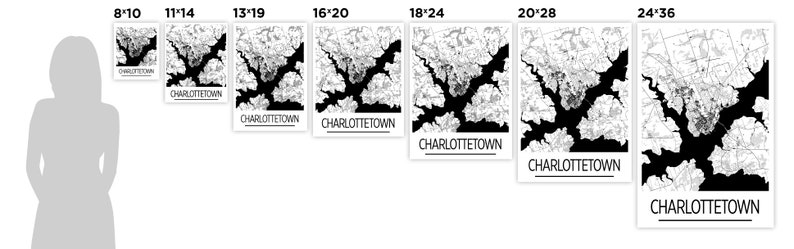 Charlottetown PEI Map Poster Prince Edward Island Map Print - Etsy