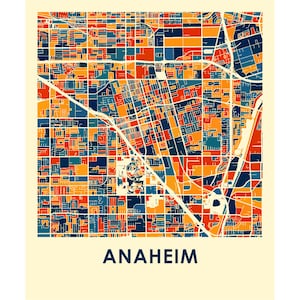 Anaheim Map Print - Full Color Map Poster - Etsy