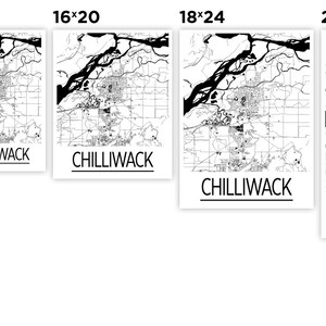 Chilliwack British Columbia Map Poster - British Columbia Map Print ...