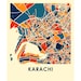 Karachi Map Print - Full Color Map Poster - Etsy
