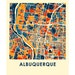 Albuquerque Map Print Full Color Map Poster - Etsy
