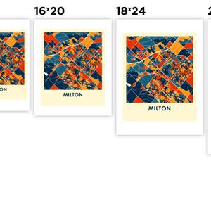 Milton Ontario Map Print - Full Color Map Poster - Etsy