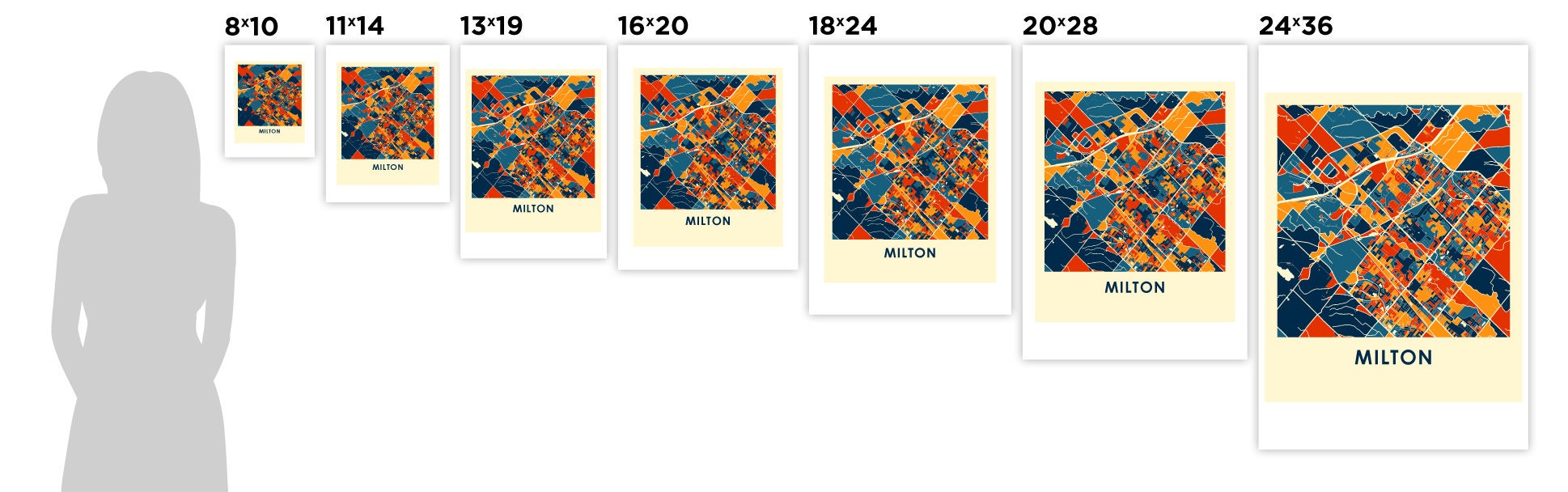 Milton Ontario Map Print Full Color Map Poster - Etsy