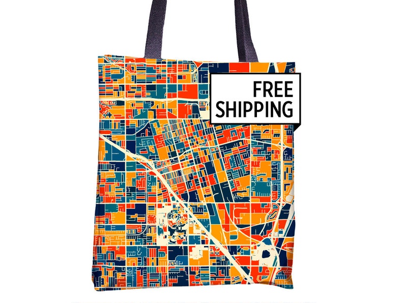 Anaheim Map Tote Bag California Map Tote Bag 15x15 - Etsy