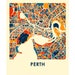 Perth Map Print Full Color Map Poster - Etsy