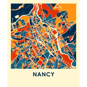 Nancy Map Print - Full Color Map Poster - Etsy