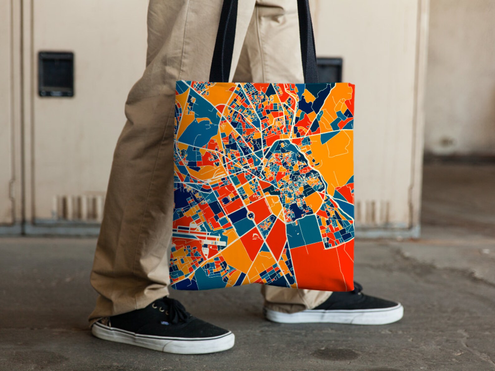 Marrakesh Map Tote Bag Morocco Map Tote Bag 15x15 - Etsy