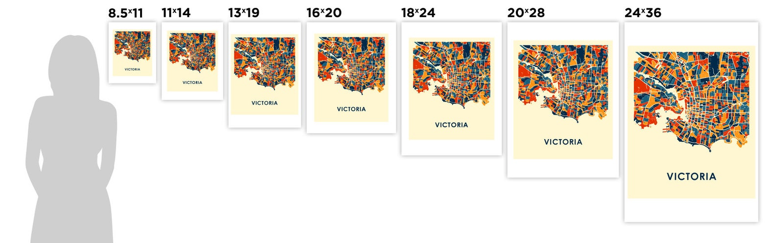 Victoria Map Print Full Color Map Poster - Etsy