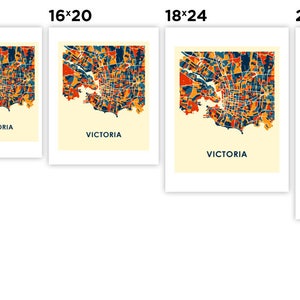 Victoria Map Print - Full Color Map Poster - Etsy