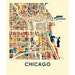 Chicago Map Print - Full Color Map Poster - Etsy