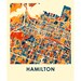 Hamilton Map Print Full Color Map Poster - Etsy