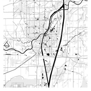 Welland Ontario Map Poster - Ontario Map Print - Art Deco Series - Etsy