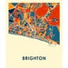 Brighton Map Print Full Color Map Poster - Etsy