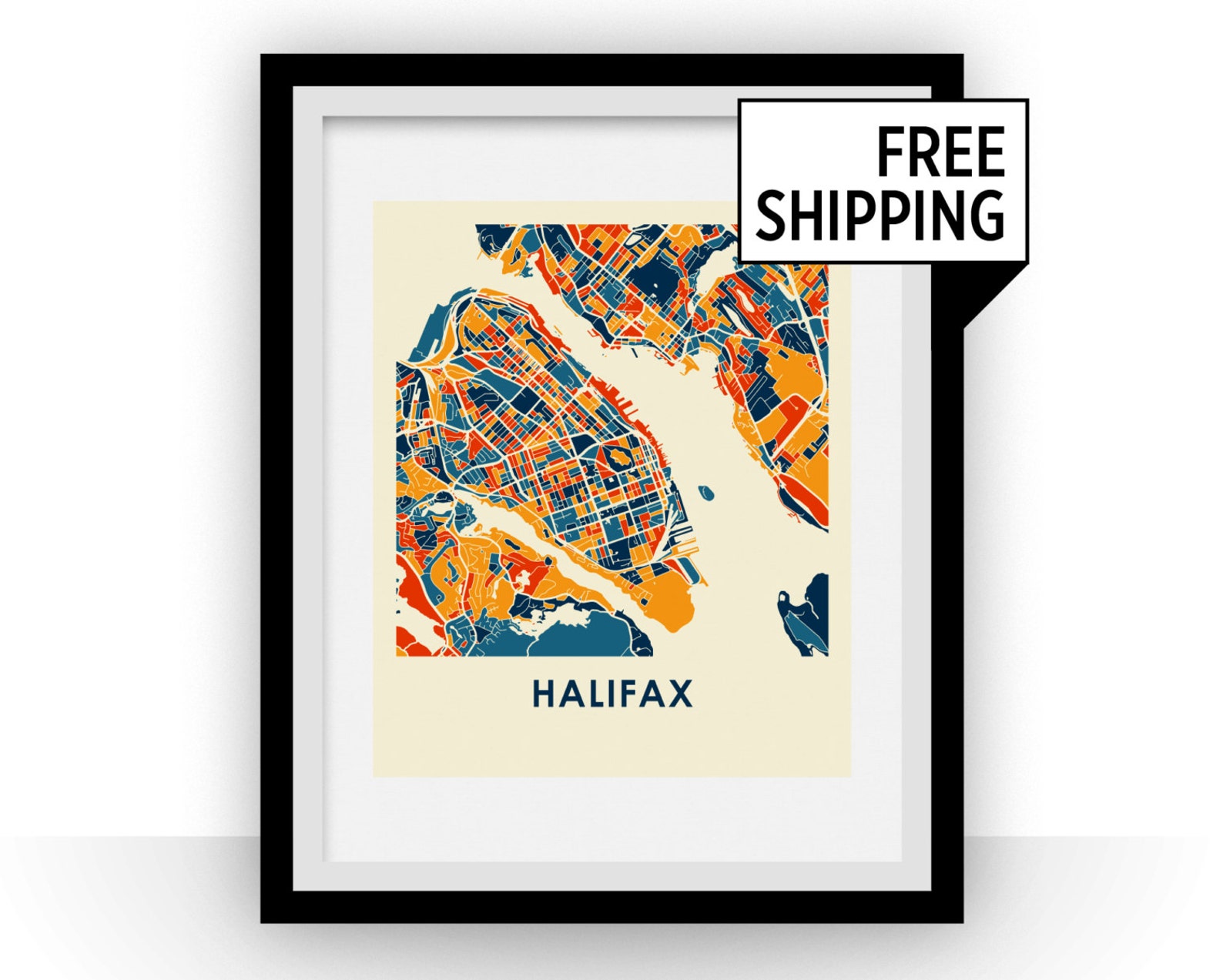 Halifax Map Print Full Color Map Poster - Etsy Canada