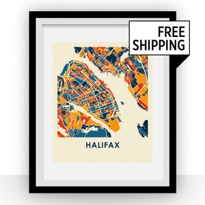 Halifax Map Print - Full Color Map Poster - Etsy Canada