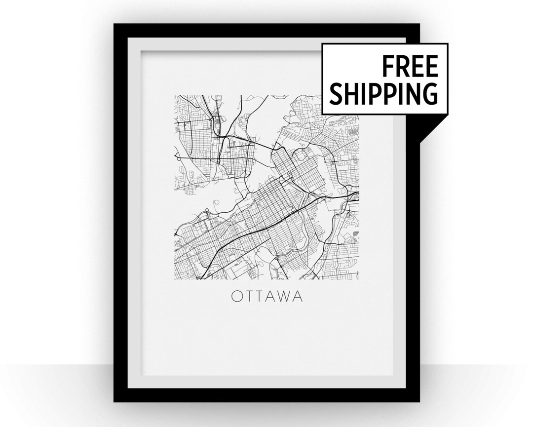 Ottawa Map Print - Etsy
