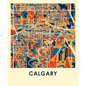 Calgary Map Print - Full Color Map Poster - Etsy