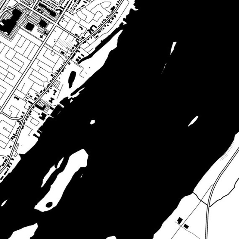 Repentigny Quebec Map Poster Quebec Map Print Art Deco - Etsy