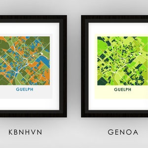 Guelph Ontario Map Print - Full Color Map Poster - Etsy