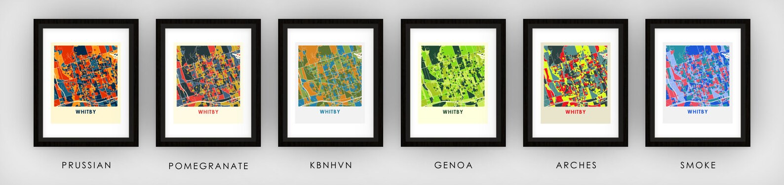 Whitby Ontario Map Print - Full Color Map Poster - Etsy