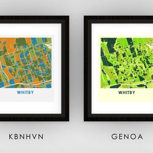 Whitby Ontario Map Print - Full Color Map Poster - Etsy