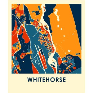 Whitehorse Map Print - Full Color Map Poster - Etsy