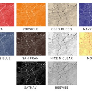 Birmingham Alabama Map Print - Choose Your Color - Etsy