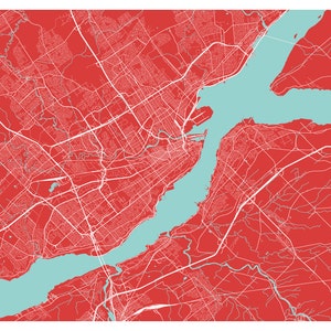 Quebec Map Print - Choose Your Color - Etsy