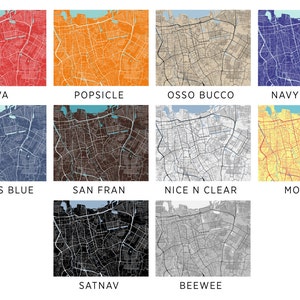 Jakarta Map Print - Choose Your Color - Etsy