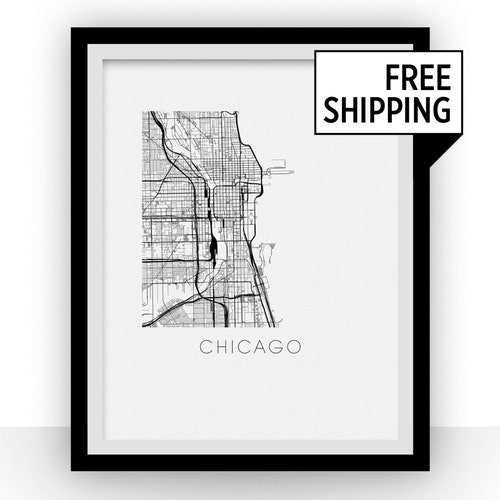 Chicago Map Print - Etsy