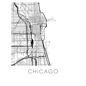 Chicago Map Print - Etsy