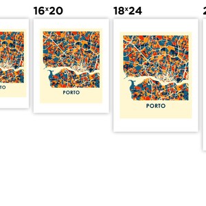 Porto Map Print - Full Color Map Poster - Etsy