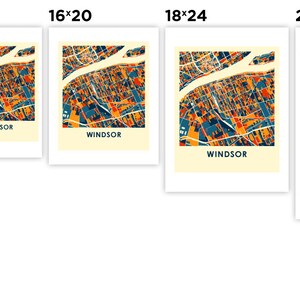 Windsor Ontario Map Print - Full Color Map Poster - Etsy