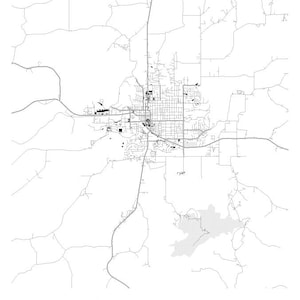 Moscow ID Map Poster - Idaho Map Print - Art Deco Series - Etsy