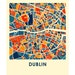 Dublin Map Print - Full Color Map Poster - Etsy