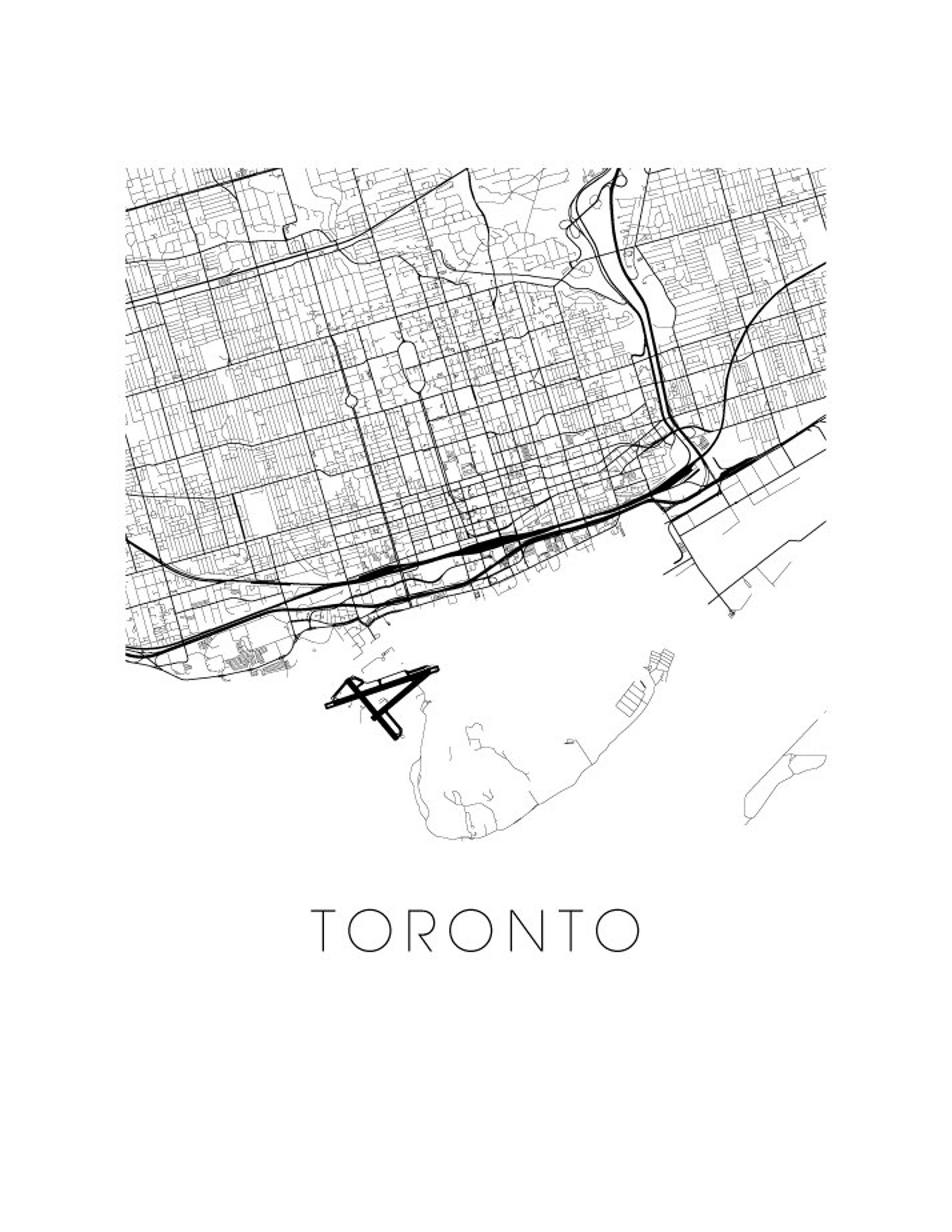 Toronto Map Print | Etsy